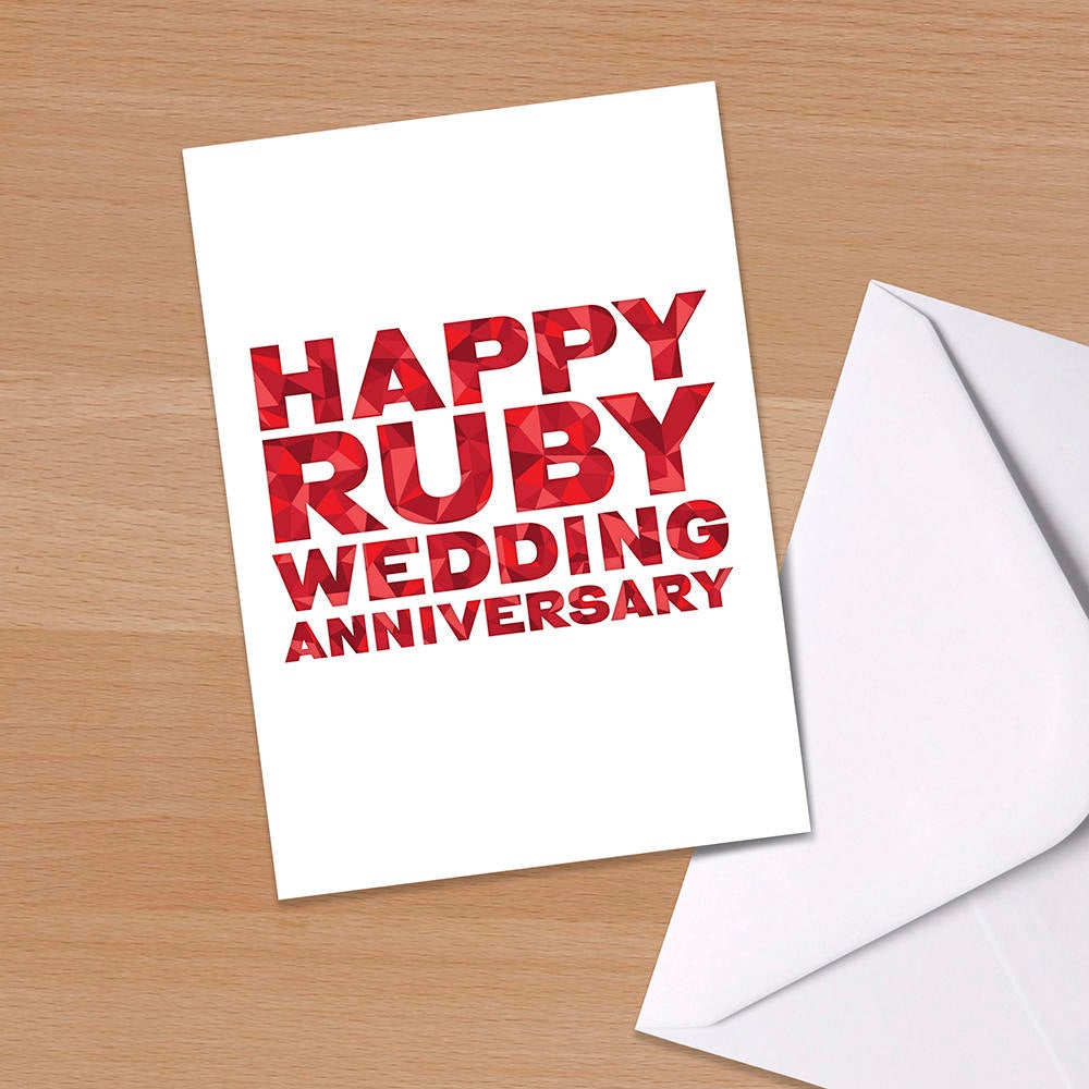 40th wedding anniversary - "Happy Ruby Wedding Anniversary" – Fatchair ...
